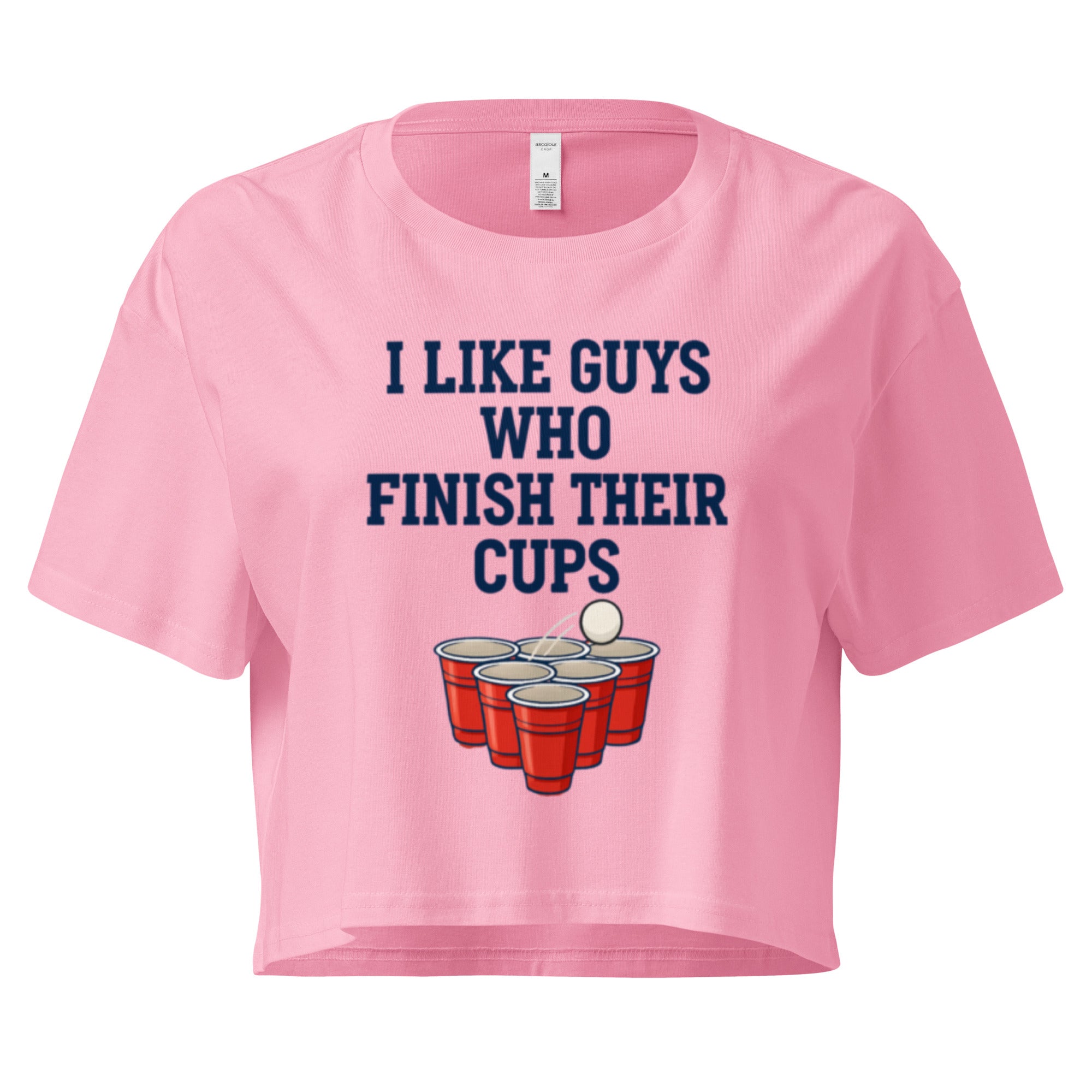 I like Guys Who Finish Beer Pong Crop Top – Happy Hour Apparel